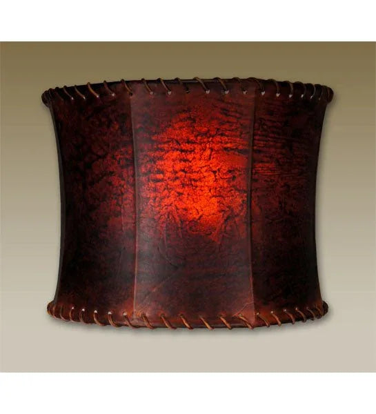 15" Cylinder Raw Hide Lamp Shade | Your Western Decor