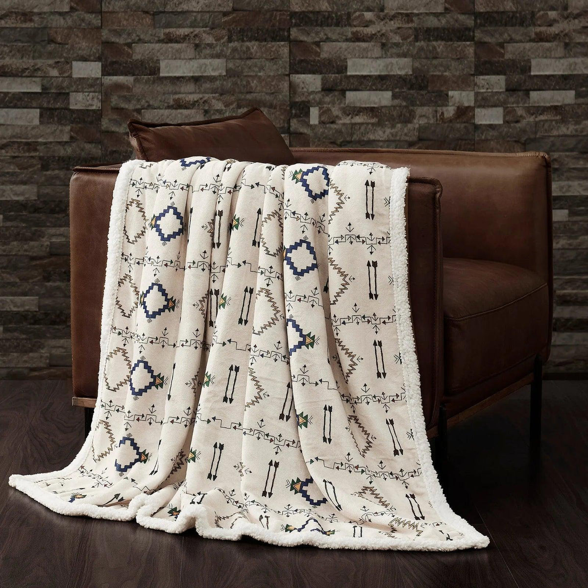 Aztec Arrow Campfire Sherpa Throw | Your Western Decor