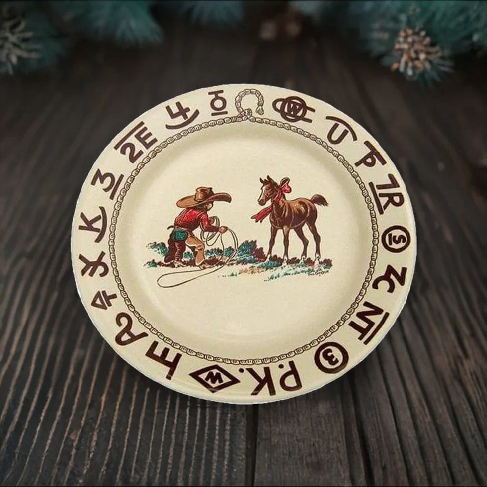 Branded Cowboy Christmas Western Lunch Plate | Dinnerware – Your ...