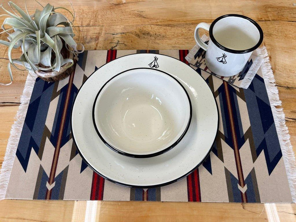 Tepee Camp Pendleton Enamelware Dishes | Your Western Decor