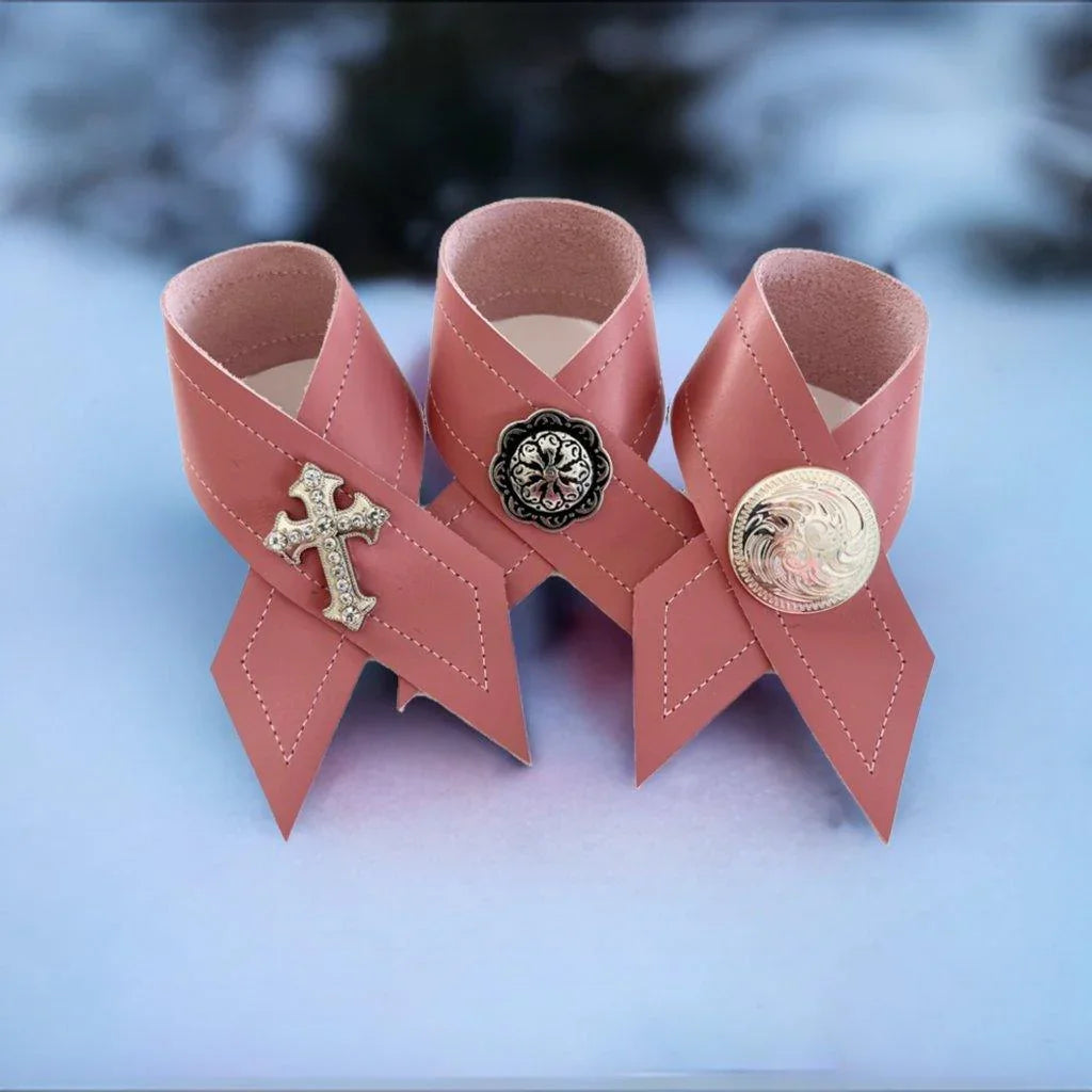 Cancer Awareness Leather Napkin Rings | Your Western Decor