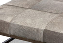 Grey Cowhide Square Ottoman | Cowhide | Your Western Decor