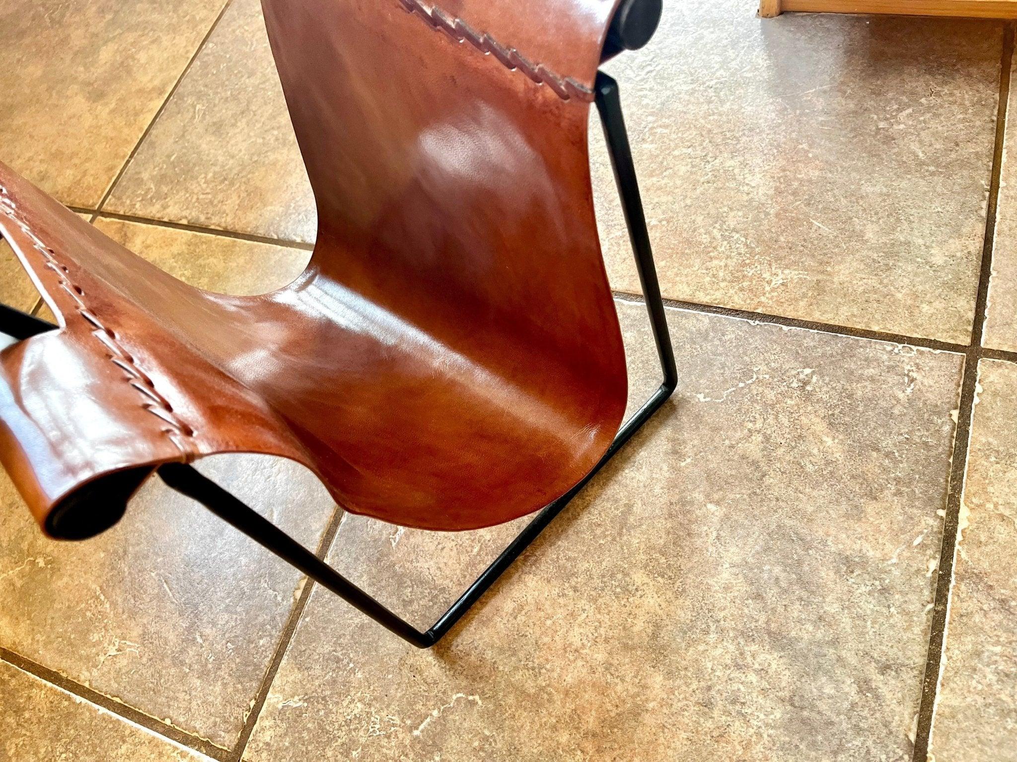 Genuine Leather Sling Magazine Rack | Your Western Decor