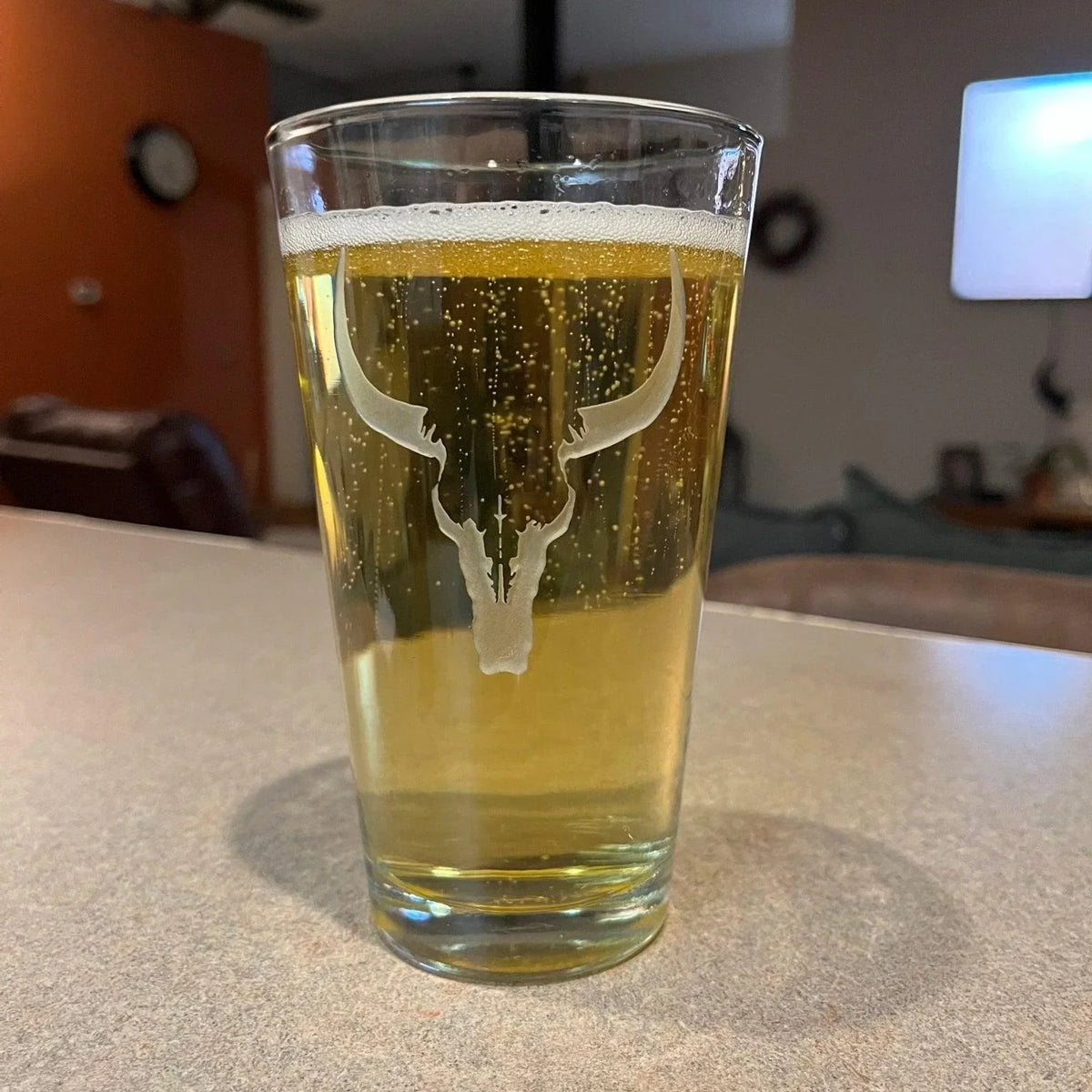Ranch Steer Sand Carved Pint Glasses | Western Bar Glassware – Your ...