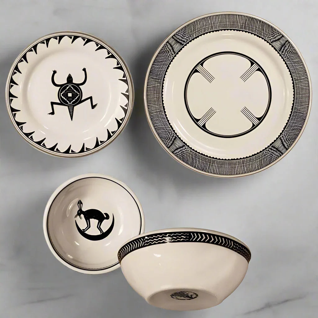 Mimbreño Dinnerware - Black & White | Your Western Decor