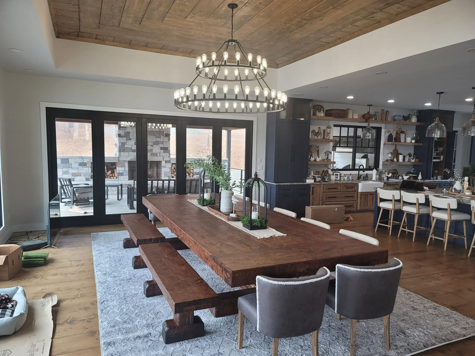Knotty Alder Wood Rustic Dining Table | Your Western Decor