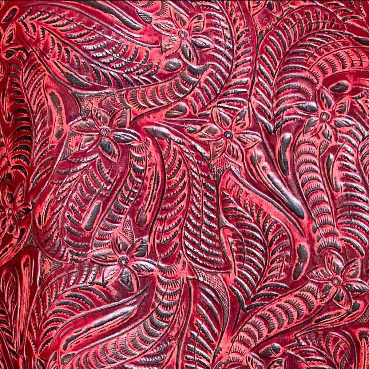 Dallas Red Embossed Leather | Your Western Decor