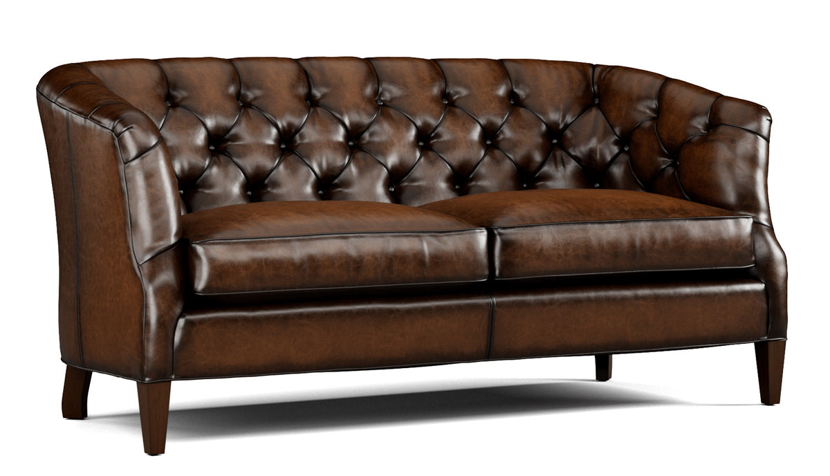 Thurston Tufted Leather Loveseat | American Made Luxury – Your Western ...