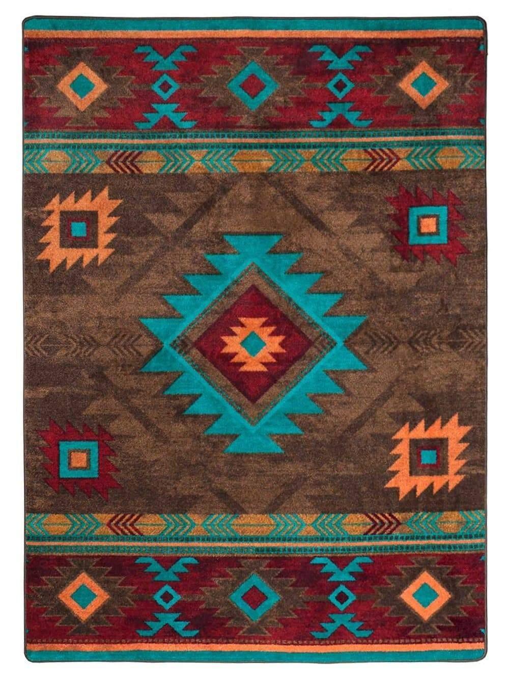 Aztec Whiskey River Rugs in Turquoise | Your Western Decor