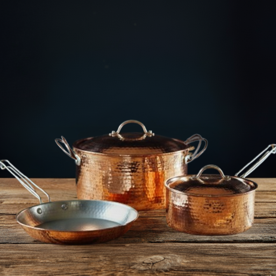 Hammered Copper Cookware Set | Luxury Artisan Pots & Pans – Your ...