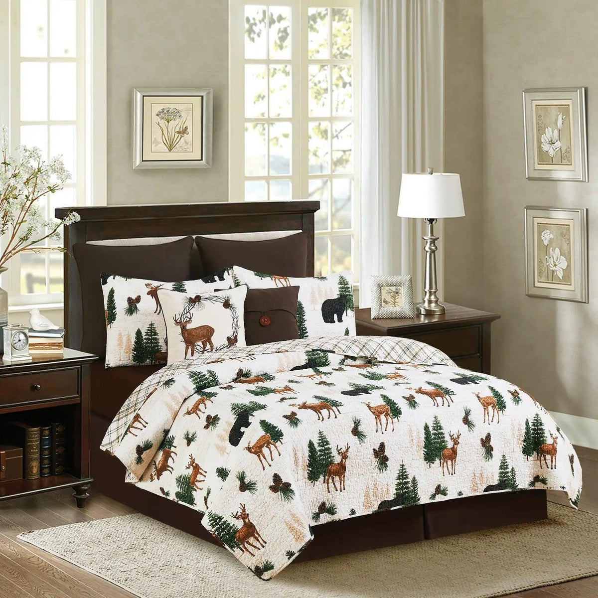 Cabin in The Woods Quilt Set | Rustic Bedding & Decor – Your Western Decor
