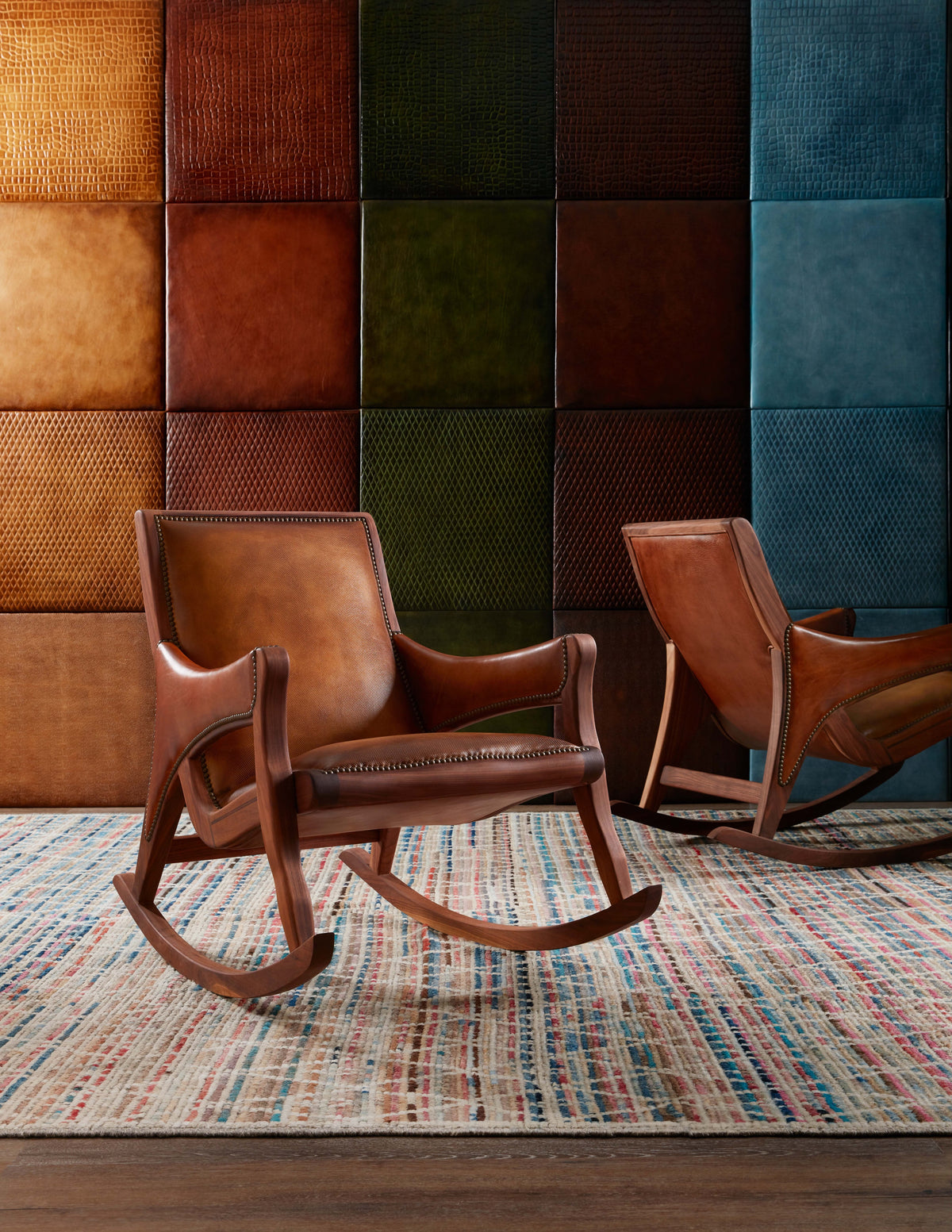Bowen Leather Rocking Chair USA Made | Your Western Decor