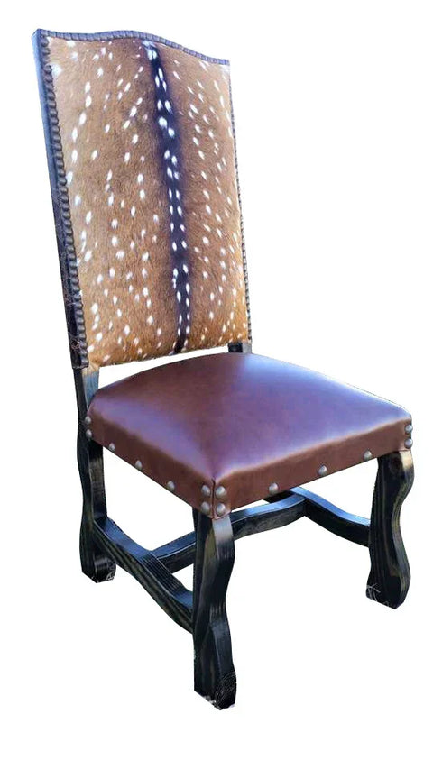 Leather & Axis Hide Side Chair | Your Western Decor