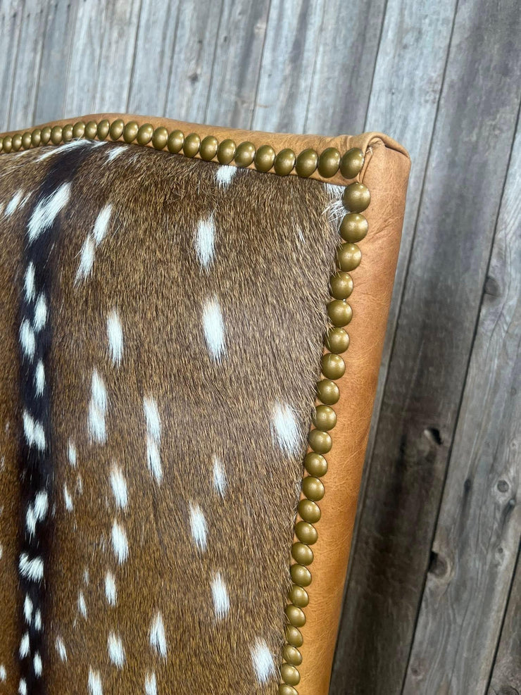 Leather & Axis Hide Side Chair | Your Western Decor