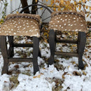 Axis Deer Hide Upholstered Bar Stools | Your Western Decor