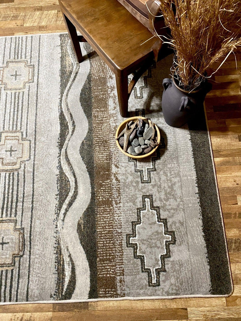 Barton Beige Southwestern Rugs USA Made | Your Western Decor