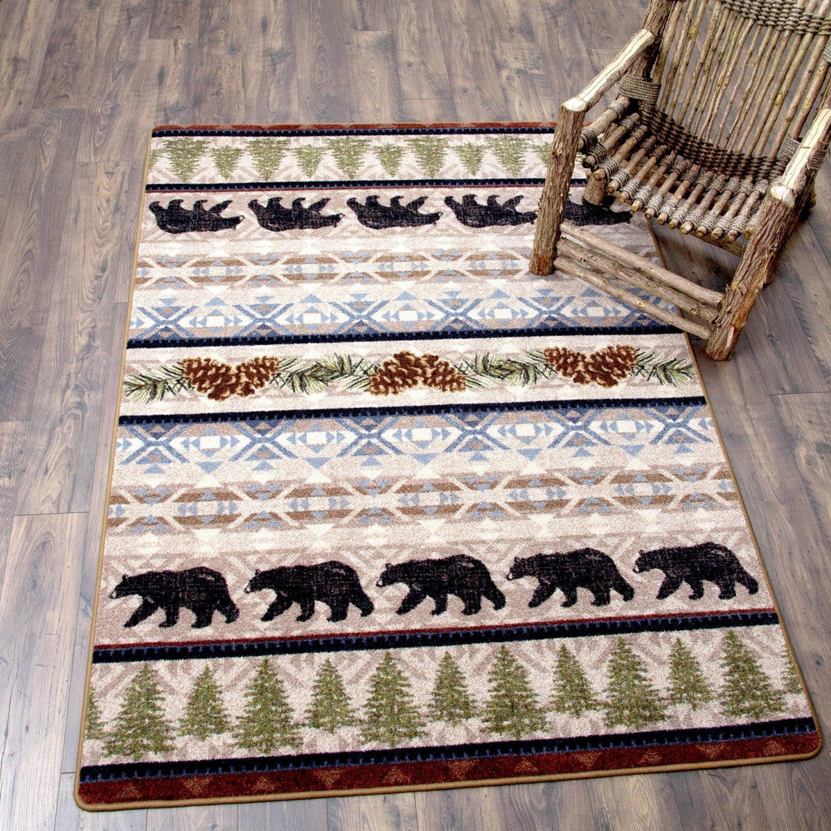 Bear Trails Forest Area Rugs | Cabin Decor | Your Western Decor