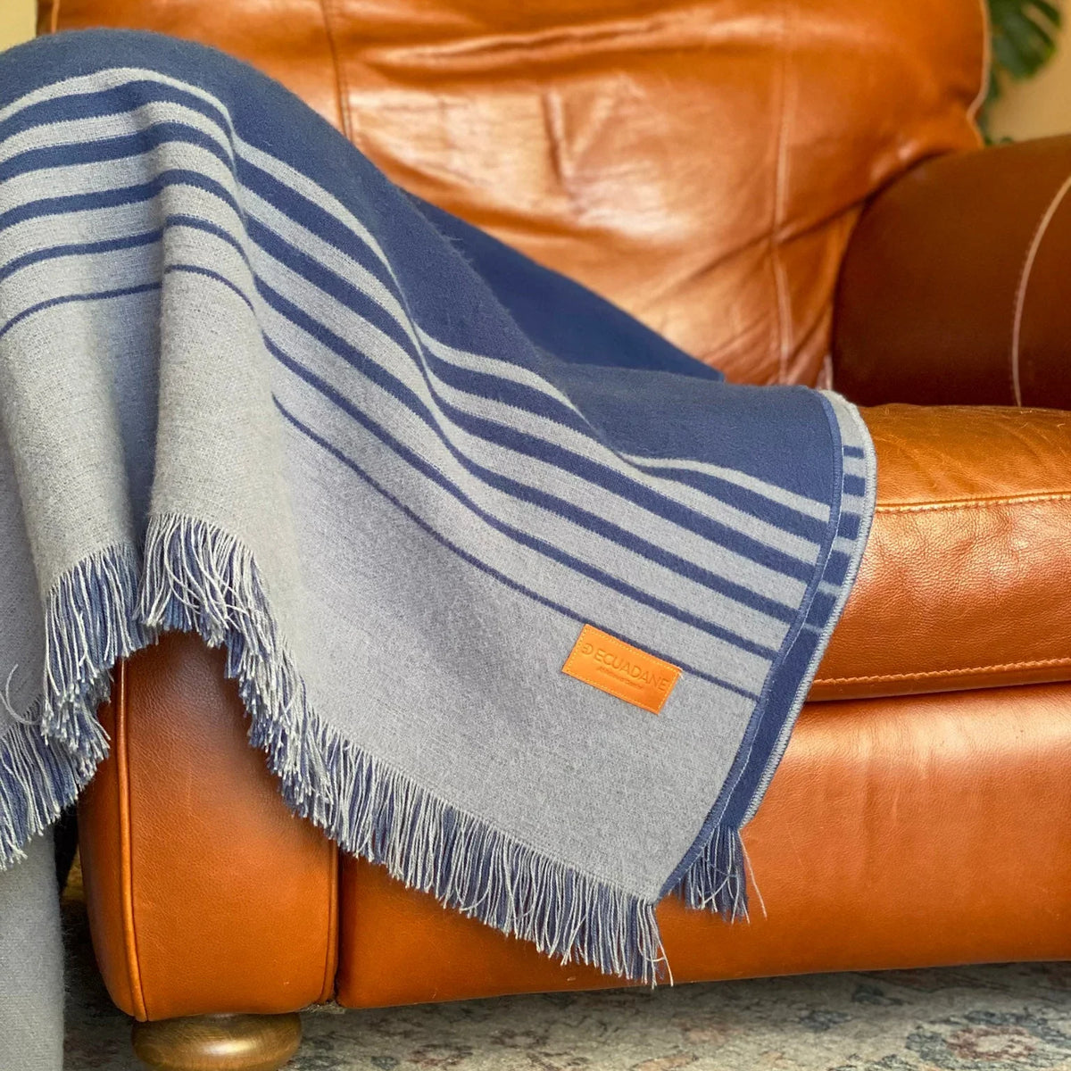 Quilotoa Blue and Gray Luxury Throw | Your Western Decor