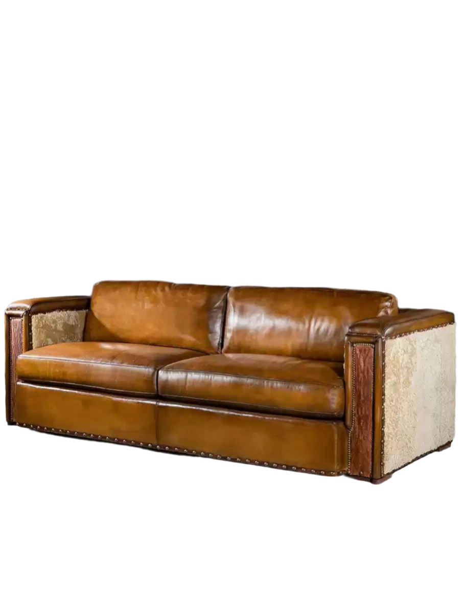 Camden Leather and Shearling Sofa | Luxury Home Furnishings – Your ...