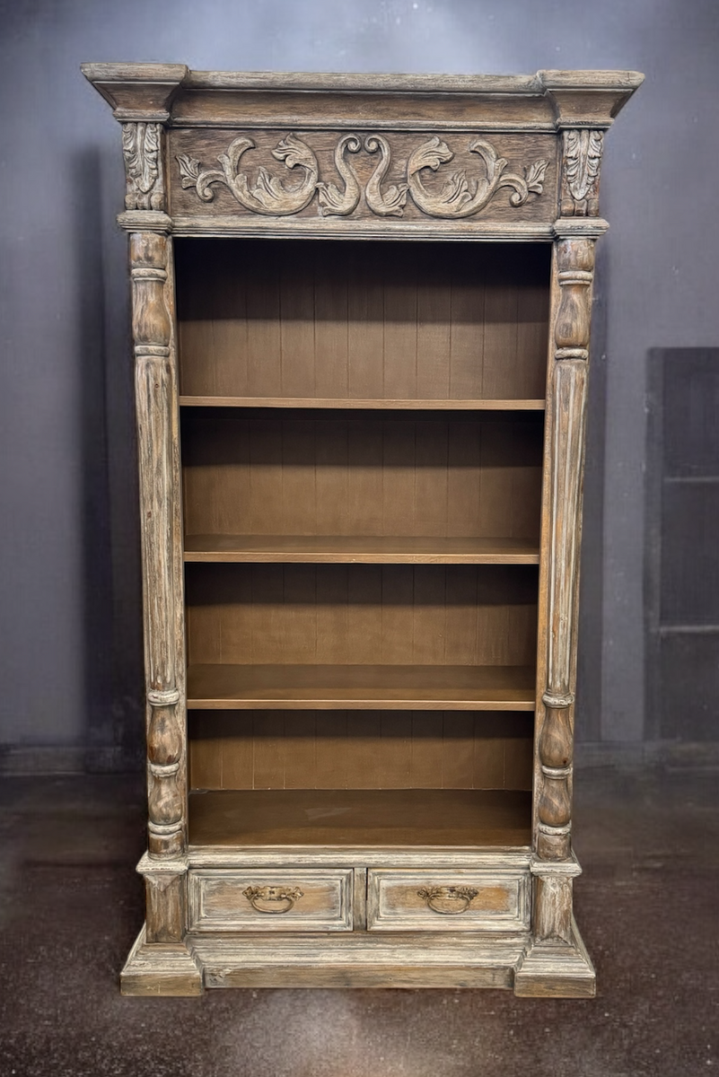 Hand Carved Arroyo Bookcase | Your Western Decor