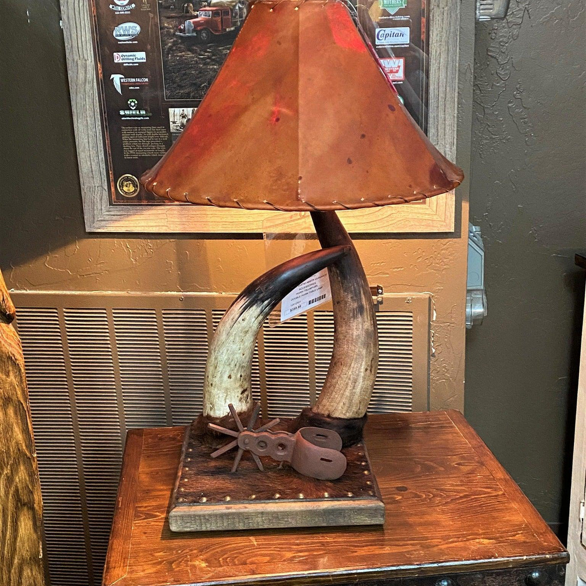 Chestnut Dyed Rawhide Lamp Shades | Your Western Decor