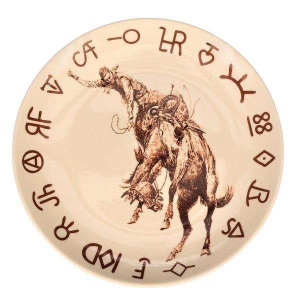 Cowboy Bronc & Brands Dinner Plates | Your Western Decor
