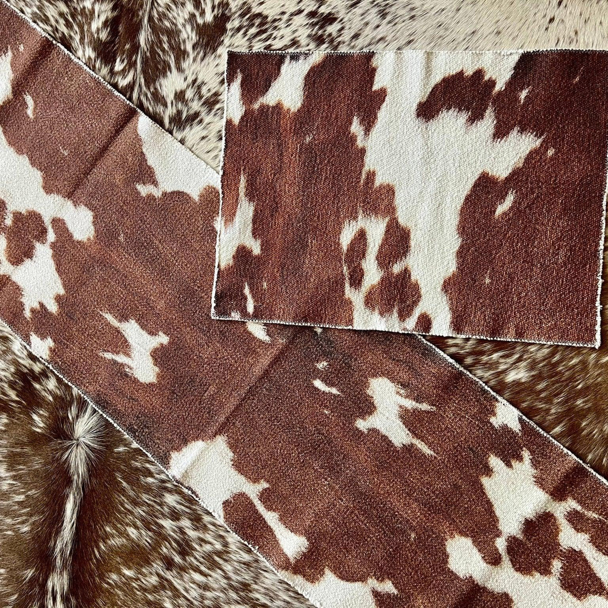 Cowhide Print Table Linens | Western Table Setting & Decor – Your ...