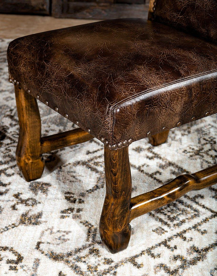 Leather & Axis Hide Side Chair | Rustic Dining | Your Western Decor