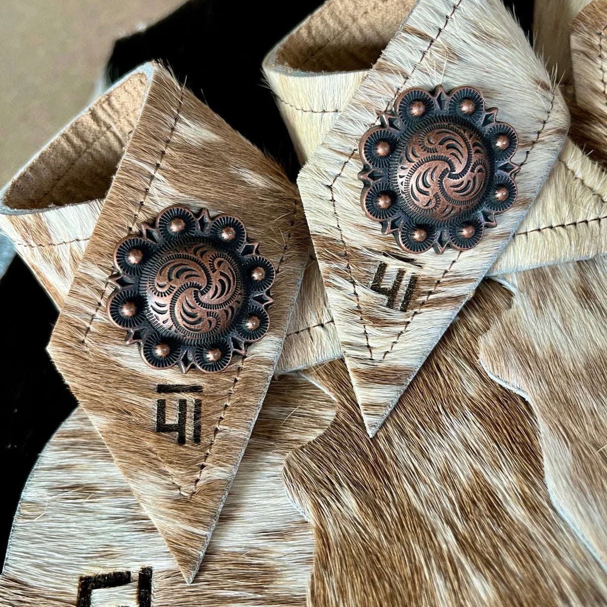 Custom Branded Cowhide Napkin Rings | Your Western Decor