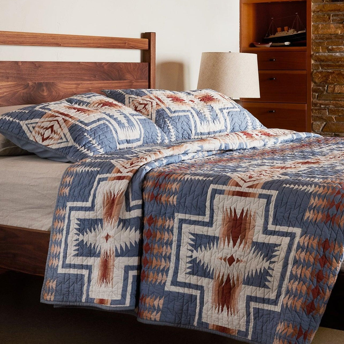 Harding Blues Pendleton Coverlet Set | Your Western Decor
