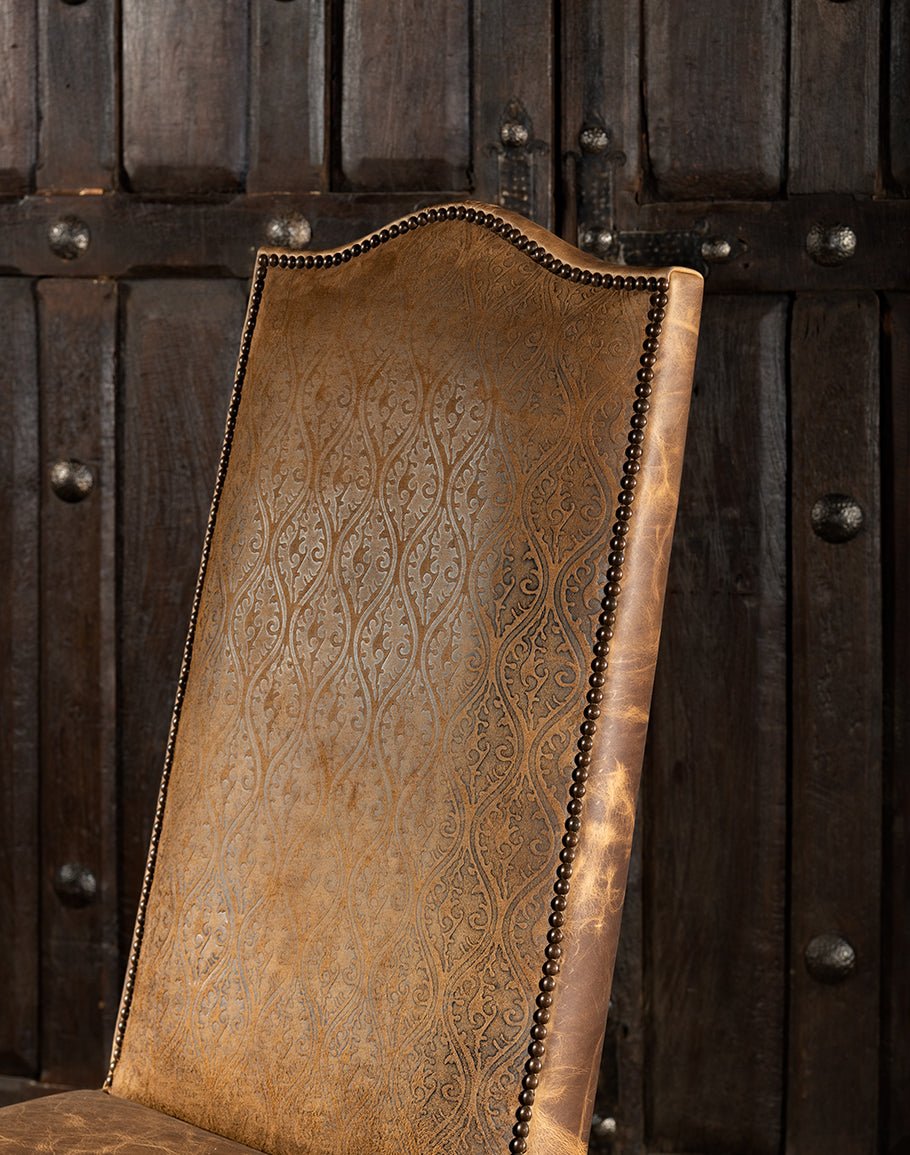 King Ranch Bison Leather Dining Chairs | Your Western Decor