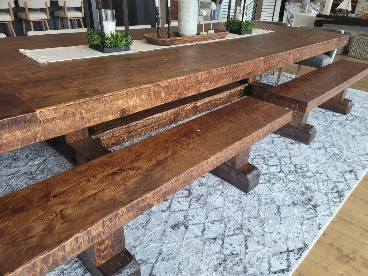 Knotty Alder Wood Rustic Dining Table | Your Western Decor