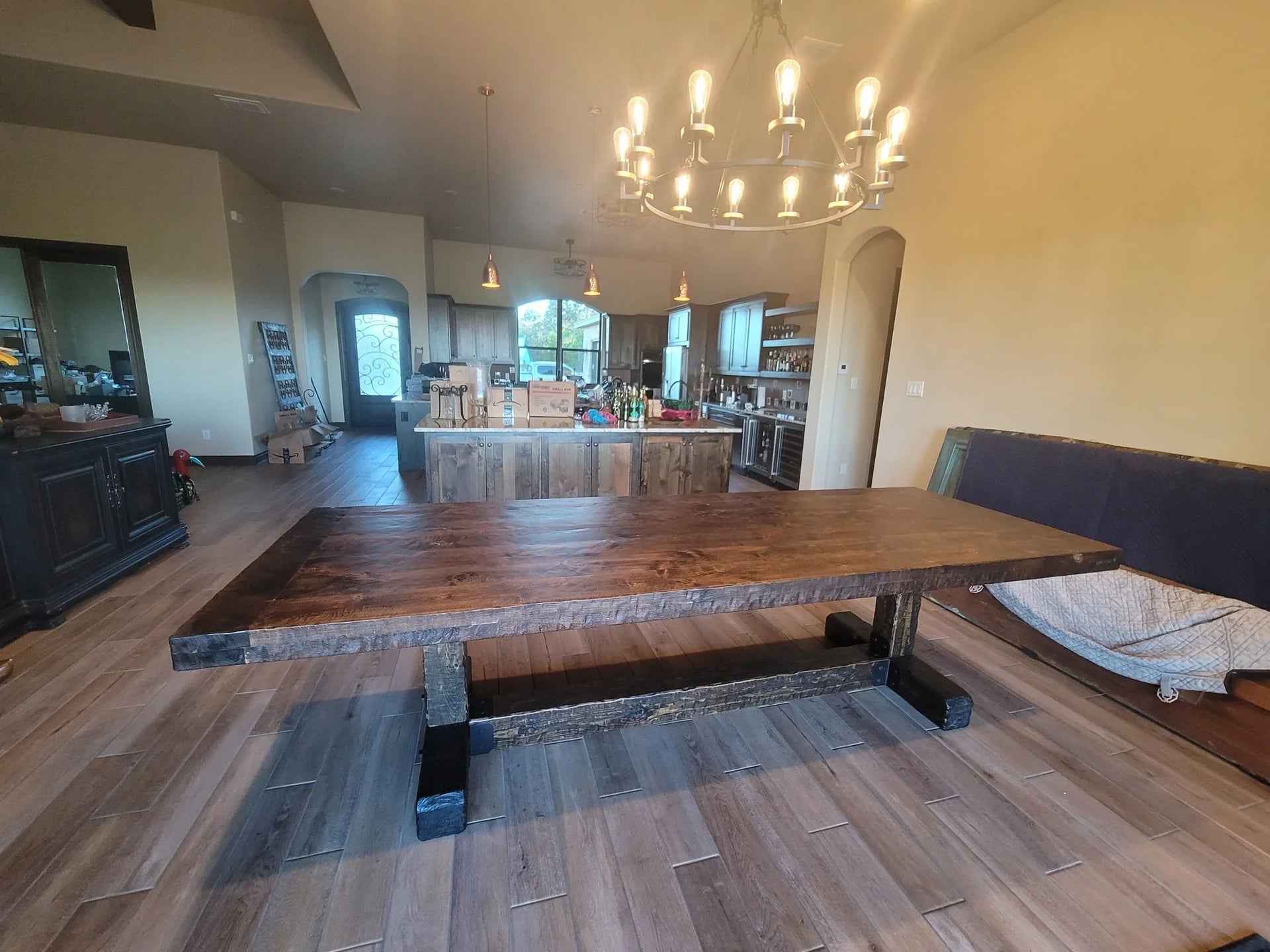 Knotty Alder Wood Rustic Dining Table | Your Western Decor