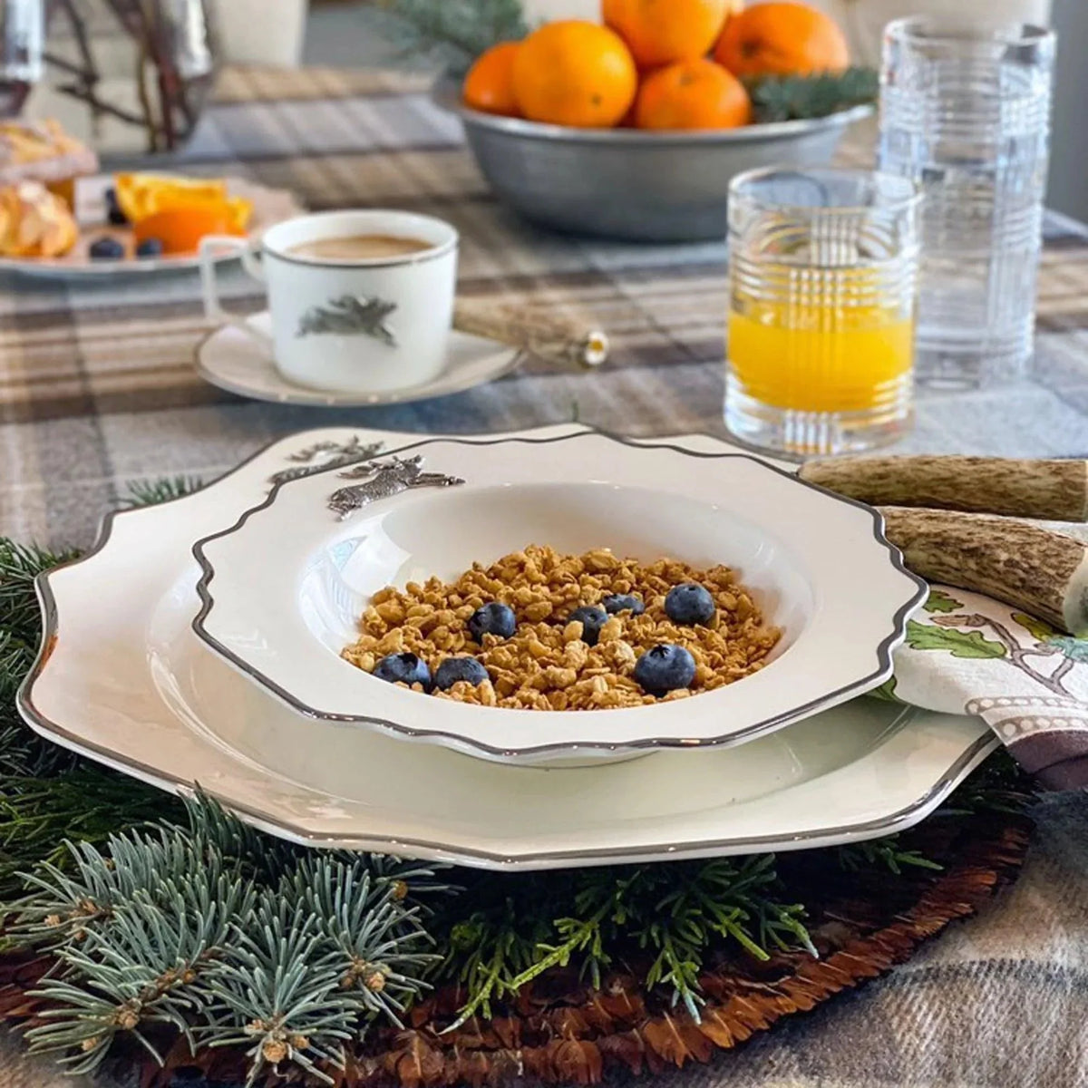 Leaping Elk Bone China Dinnerware | Your Western Decor