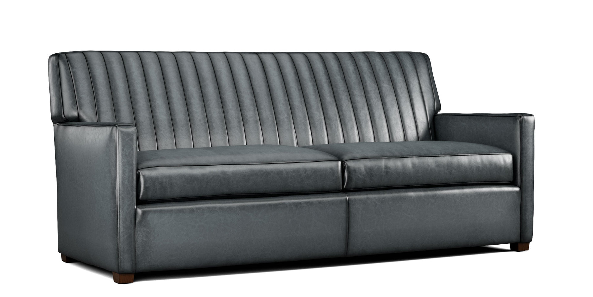 Leather Channel-Stitched Sofa | Classic Western Luxury – Your Western Decor