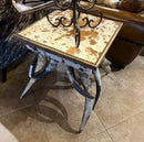 Square Cowhide & Horn Side Tables | Your Western Decor