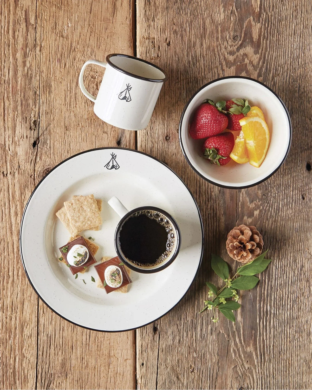 Tepee Camp Pendleton Enamelware Dishes | Your Western Decor