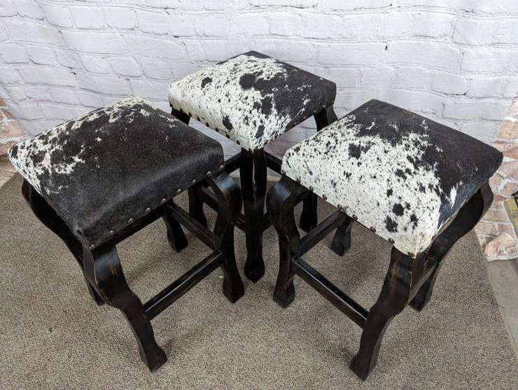 Peppered Cowhide Bar Stools | Western Bar Furniture – Your Western Decor