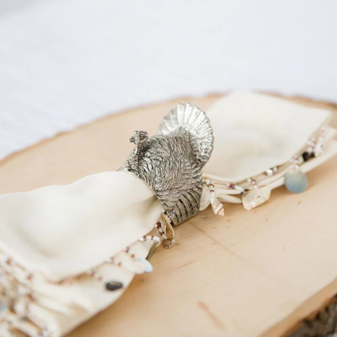 Festive Pewter Turkey Napkin Rings | Your Western Decor