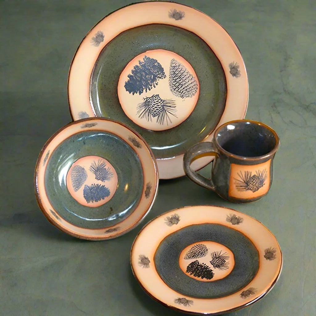 Pinecone Dinnerware Set Made in the USA | Your Western Decor