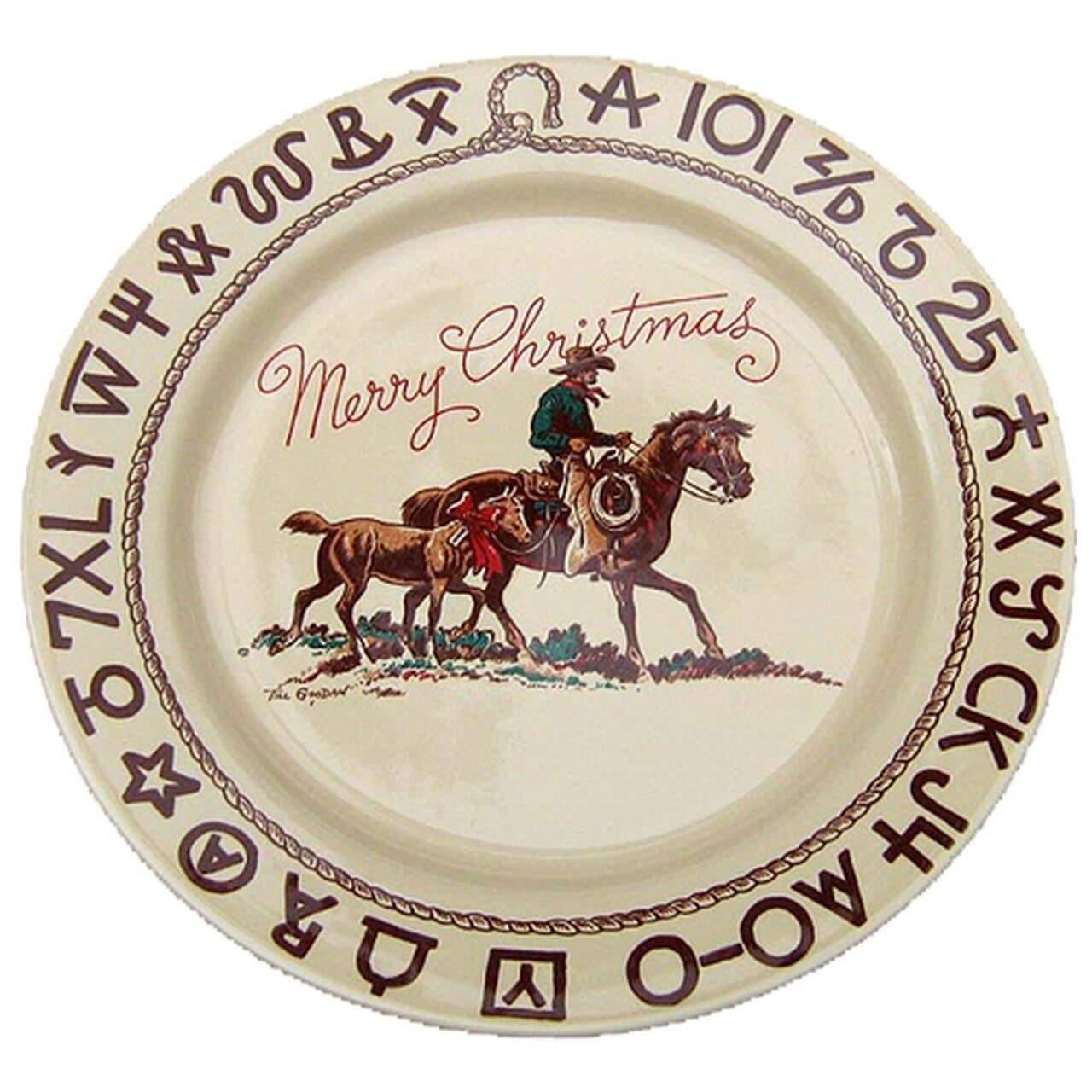 Branded Cowboy Christmas Western Dinner Plate | Dinnerware – Your ...