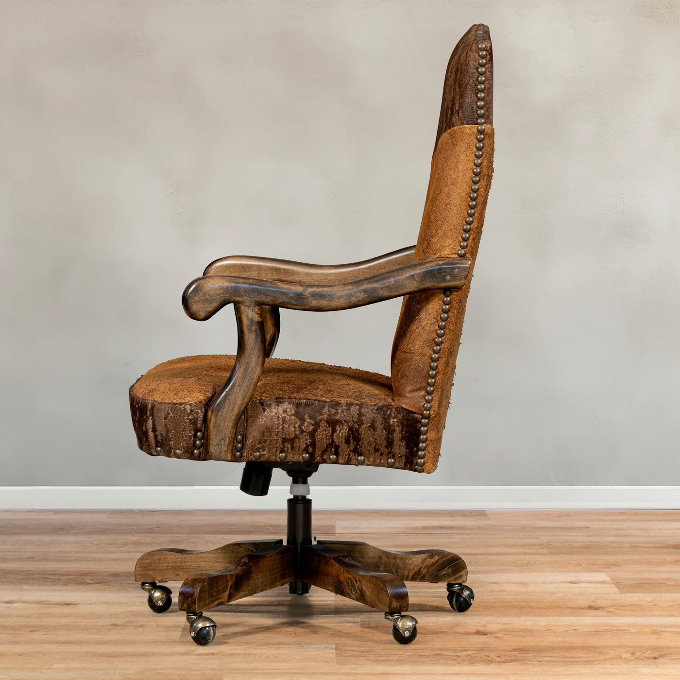 Western Cowhide Leather Office Chairs | Your Western Decor
