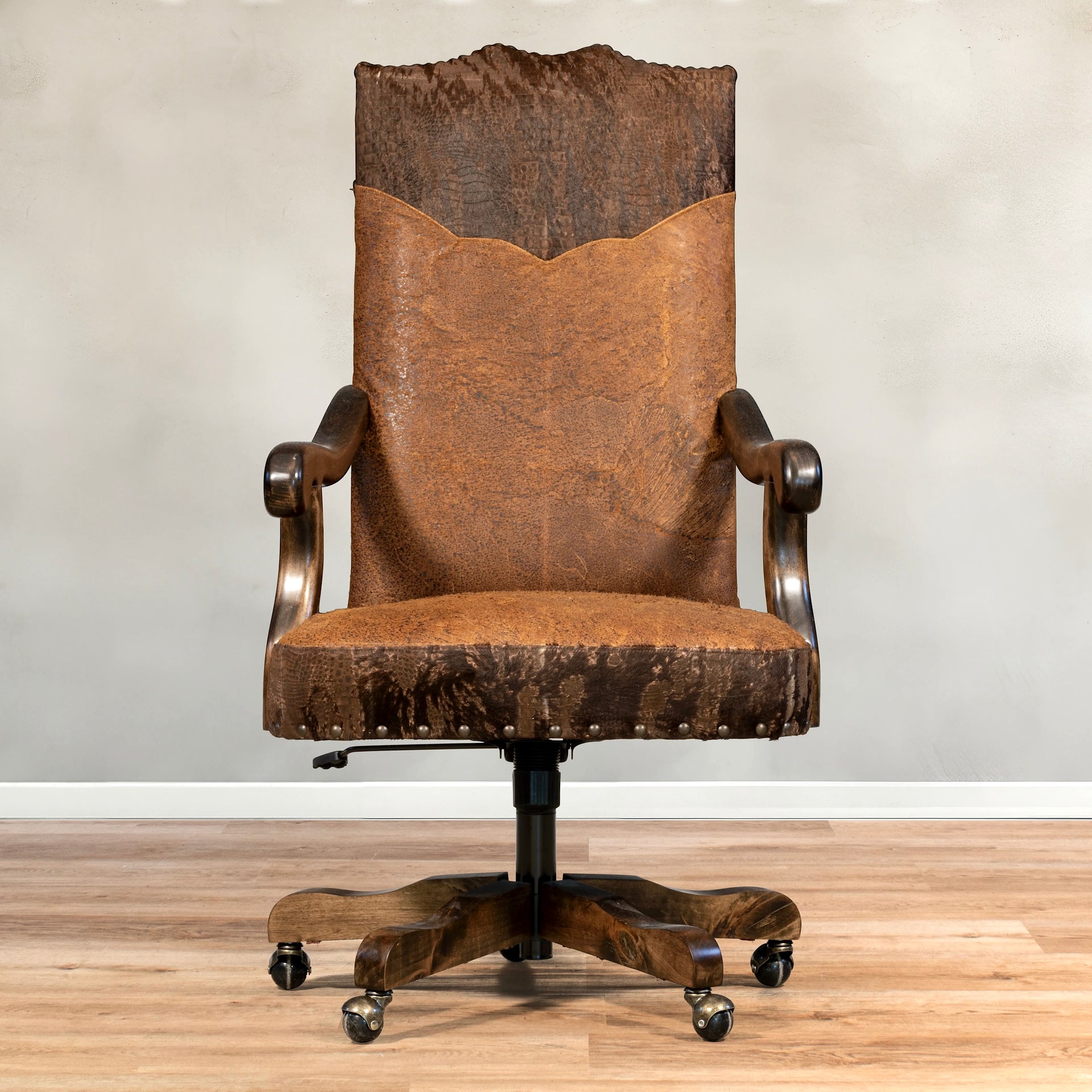 Western Cowhide Leather Office Chairs | Your Western Decor