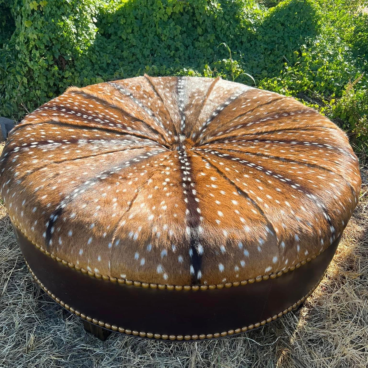 Leather & Axis Ottoman | American Made Western Furniture – Your Western ...