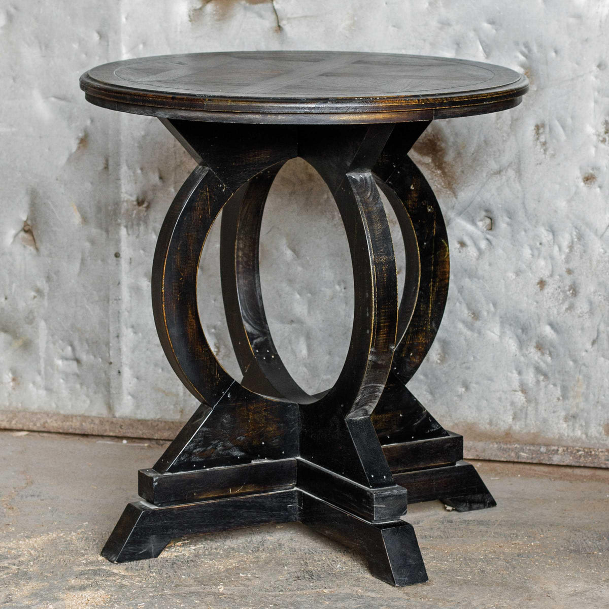 Rustic Black Mango Accent Table | Your Western Decor
