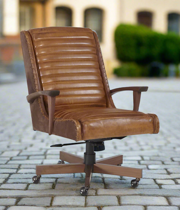 Western Cowhide Leather Office Chairs | Your Western Decor