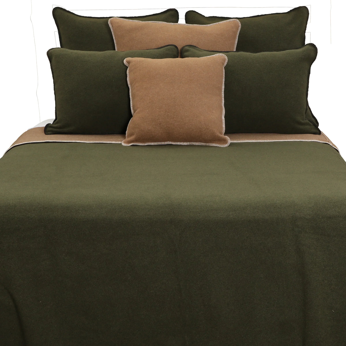 Solid Olive Bedspread | American Made Luxury Bedding – Your Western Decor