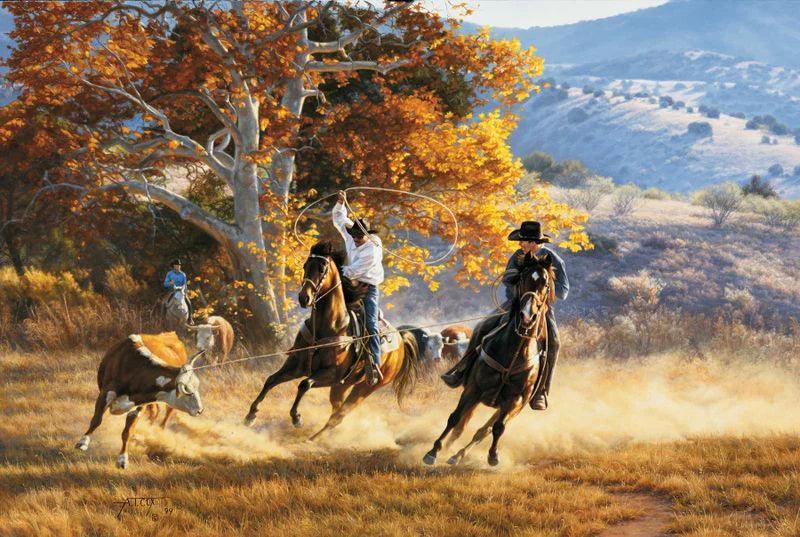 Team Up ~ Western Team Roping Art | Your Western Decor