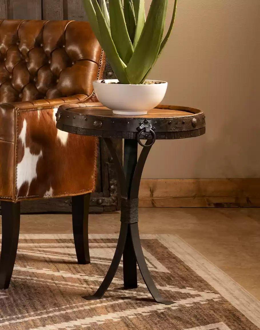 Tequila Stave Side Table | Rustic Accent Tables & Decor – Your Western ...