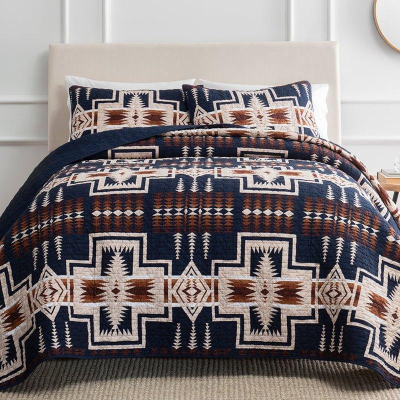 Harding Navy Coverlet Set | Pendleton Bedding | Your Western Decor